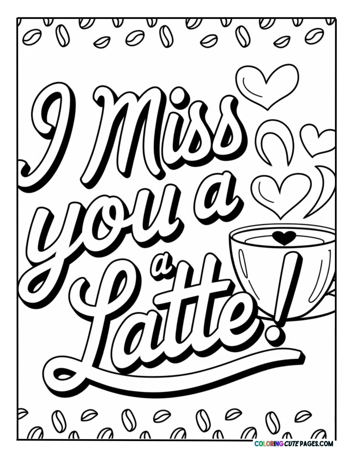 32 "I Miss You" Coloring Pages (Free to Print)