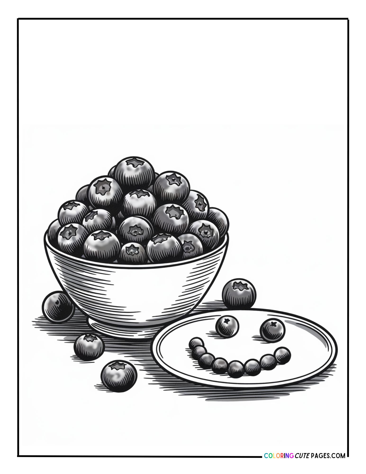 Blueberries Coloring Pages (Free PDF Printables)