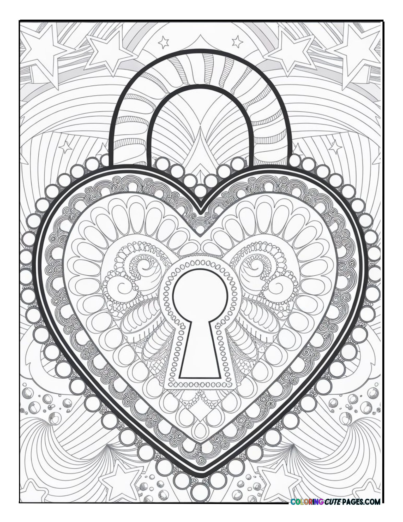 Adult heart Coloring Pages (Free PDF Printables)