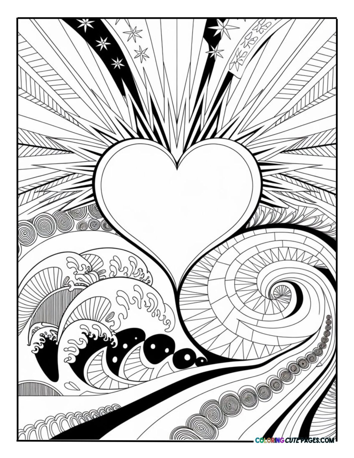 Adult heart Coloring Pages (Free PDF Printables)