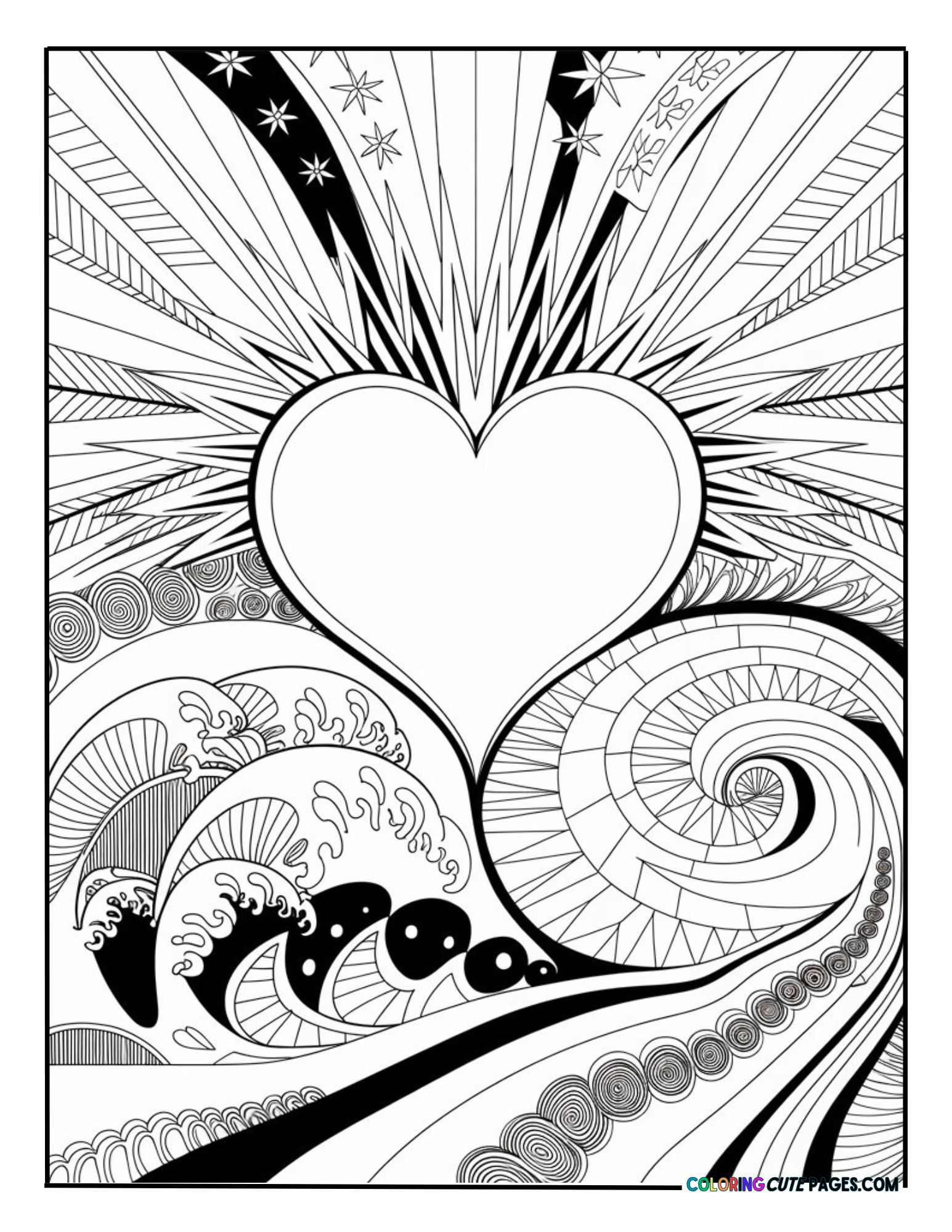 Adult heart Coloring Pages (Free PDF Printables)