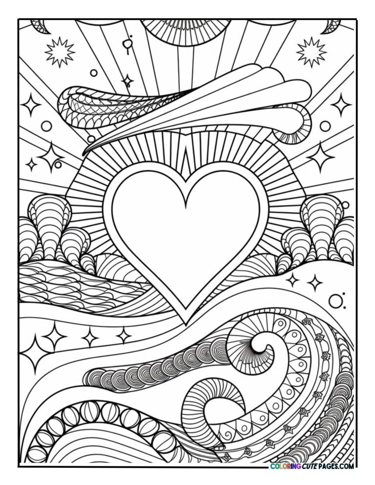Adult heart Coloring Pages (Free PDF Printables)