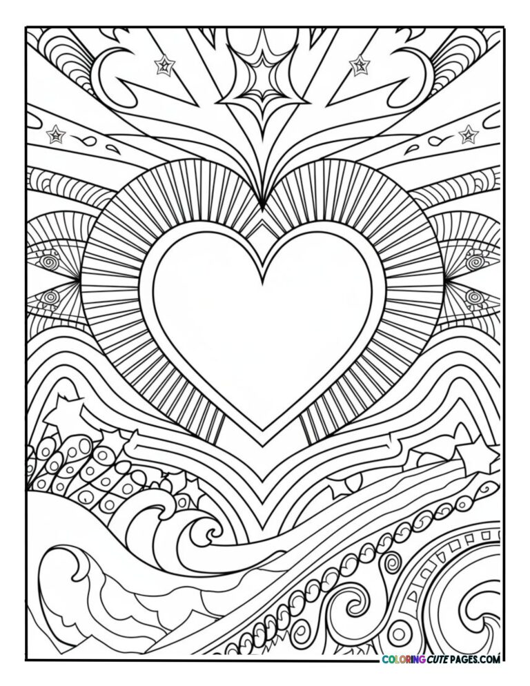 Adult heart Coloring Pages (Free PDF Printables)