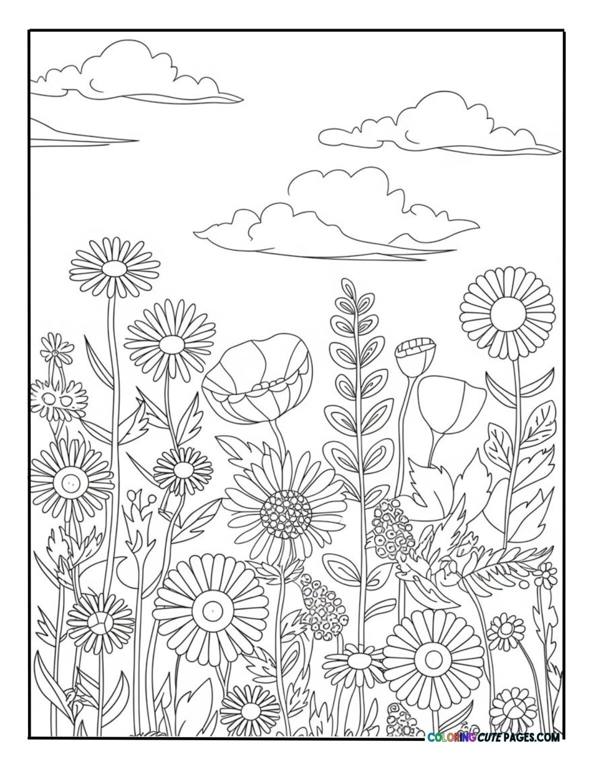 Wildflowers Coloring Pages