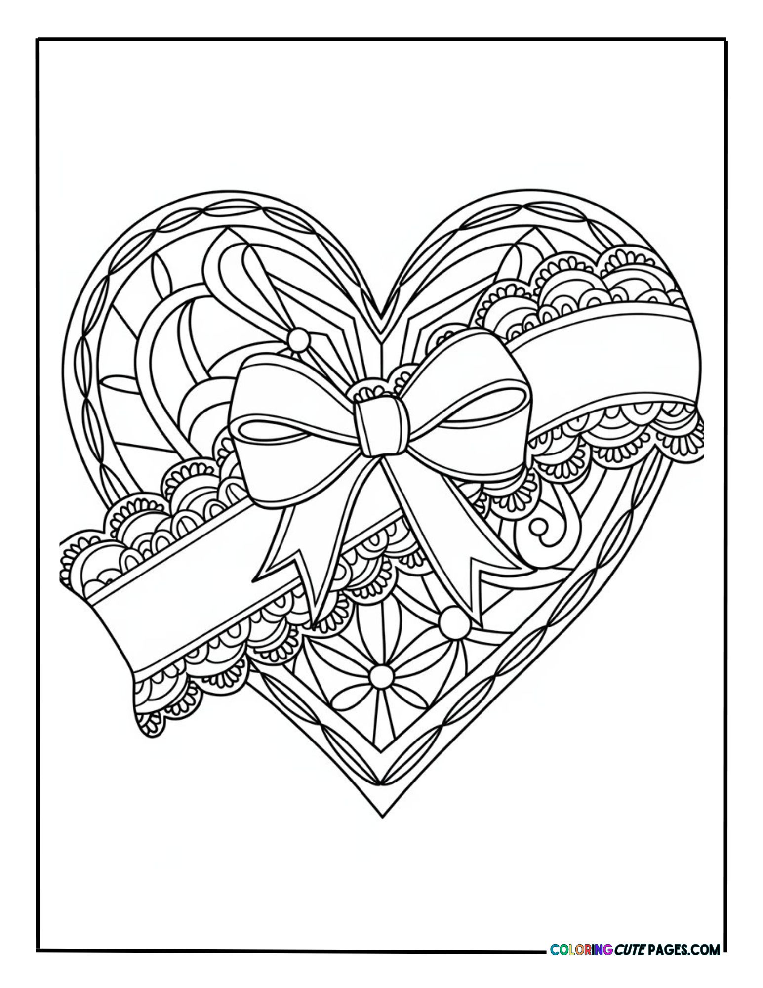 Adult heart Coloring Pages (Free PDF Printables)