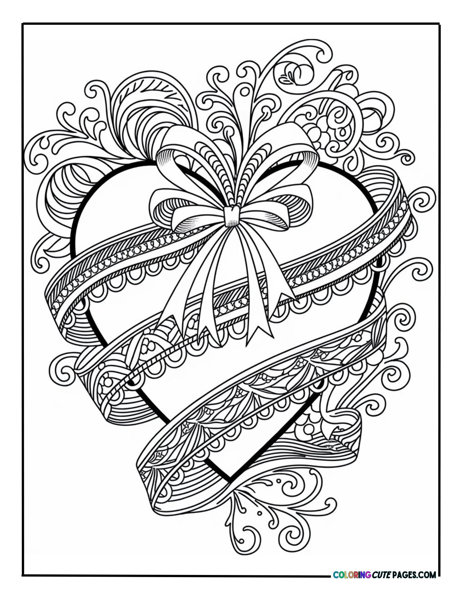 Adult heart Coloring Pages (Free PDF Printables)