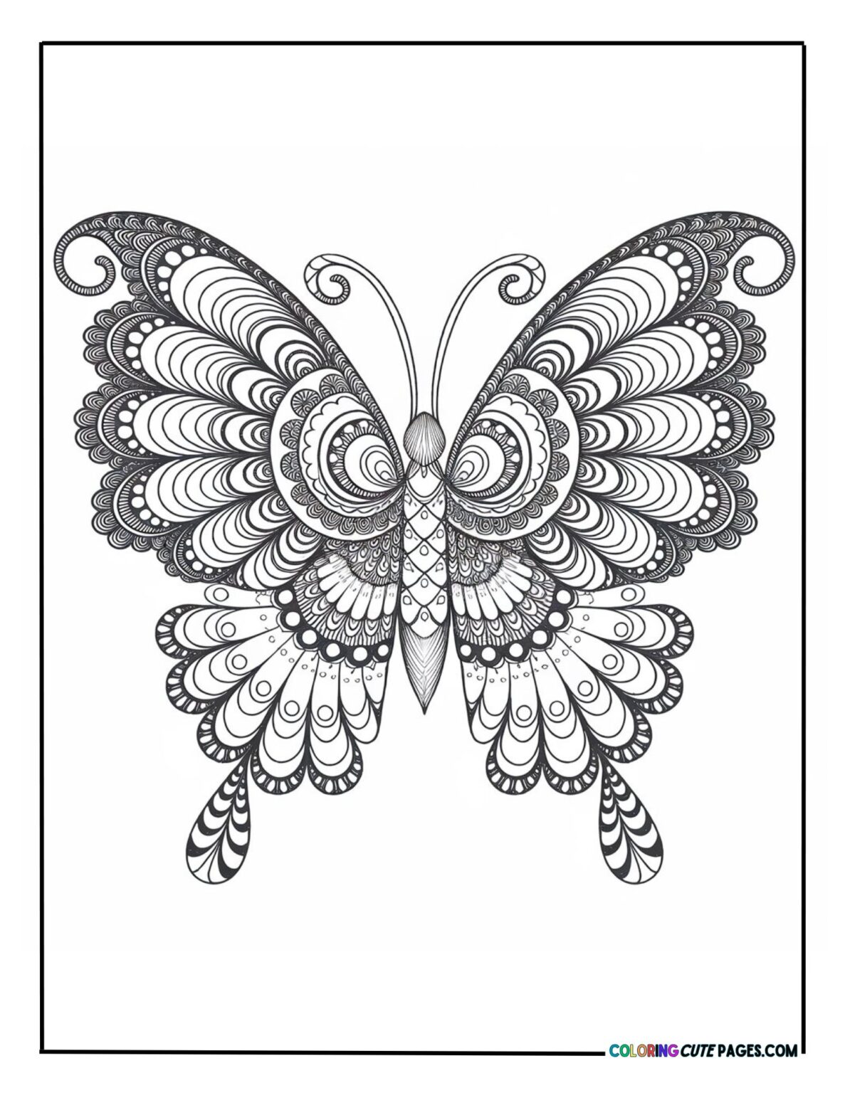 Adult Butterfly Coloring Pages