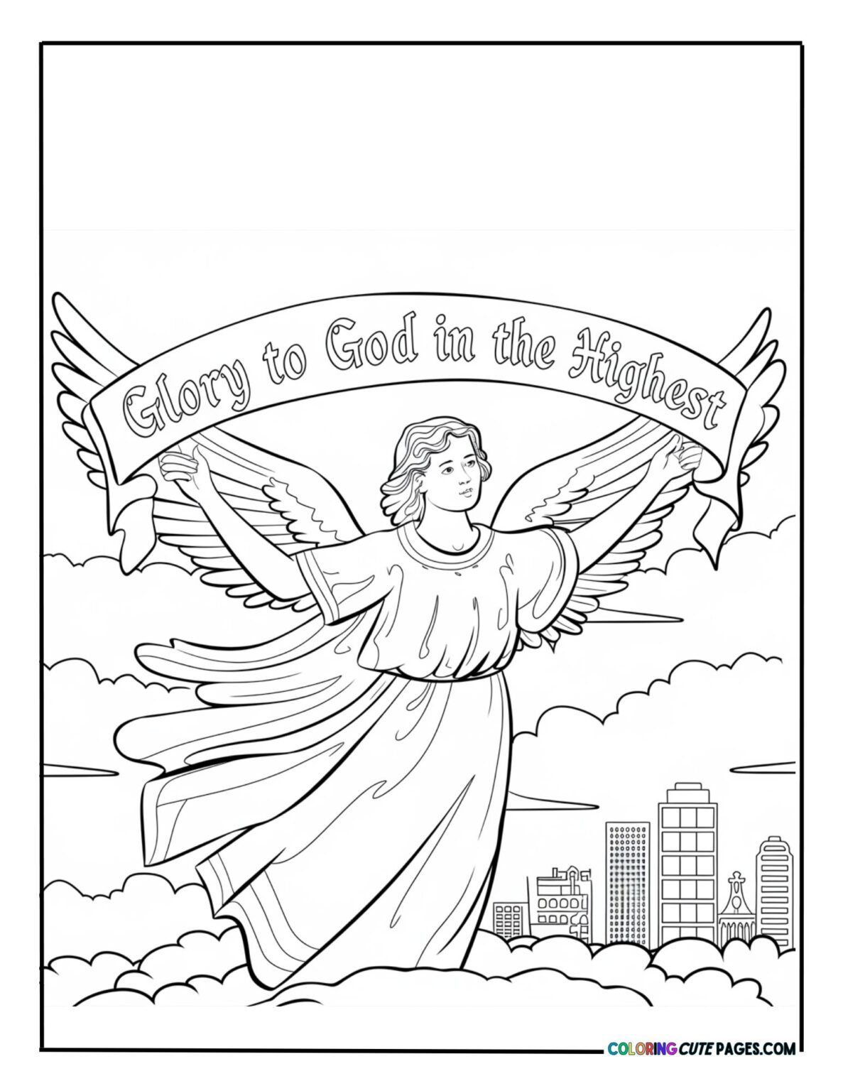 Joyful Nativity Religious Christmas Coloring Pages