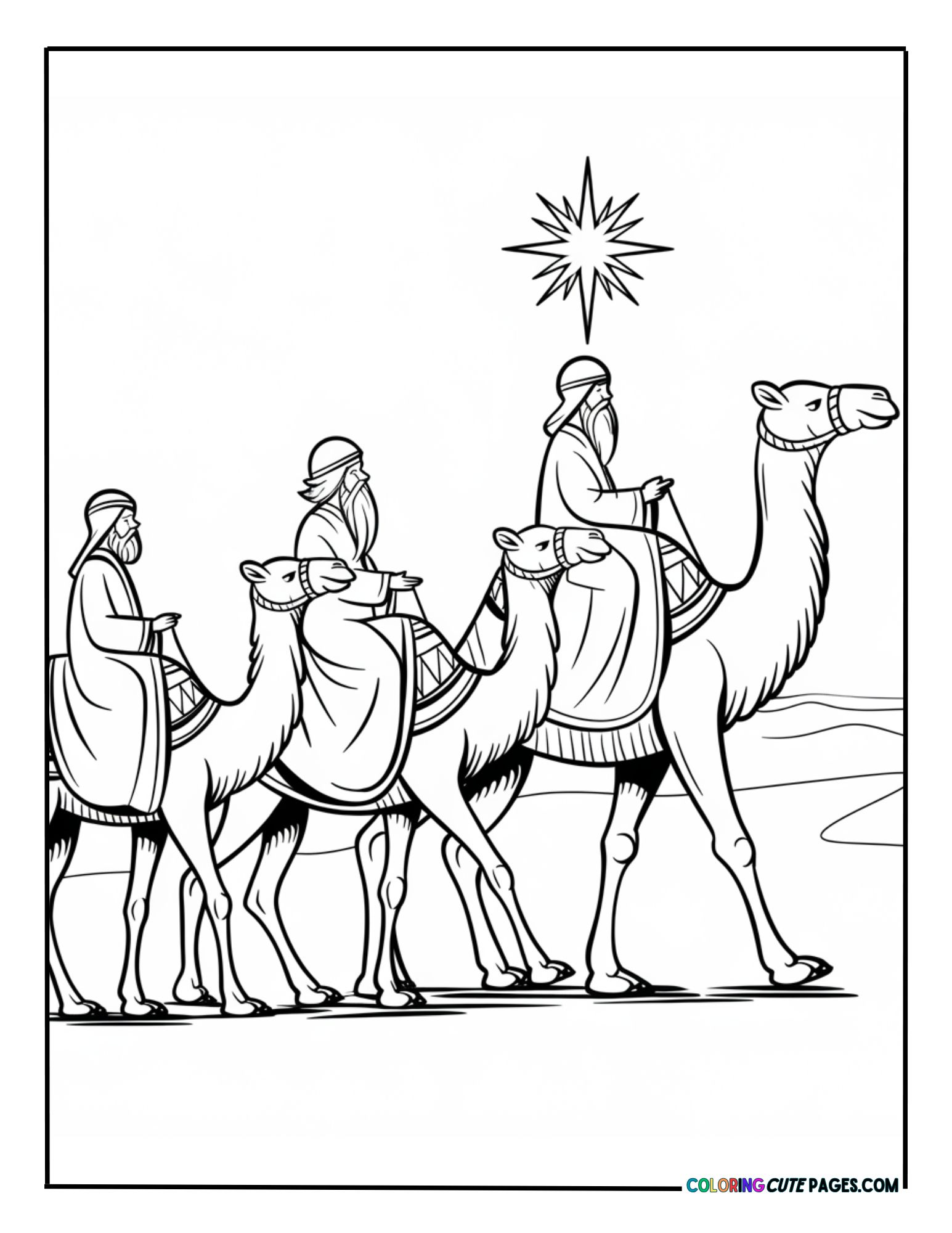 Joyful Nativity Religious Christmas Coloring Pages