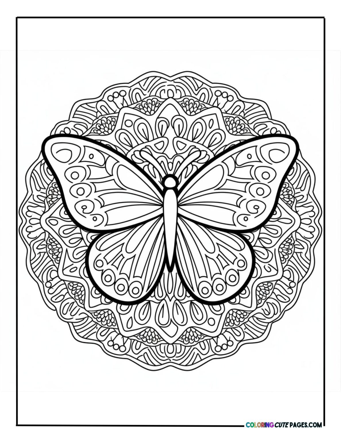 Adult Butterfly Coloring Pages