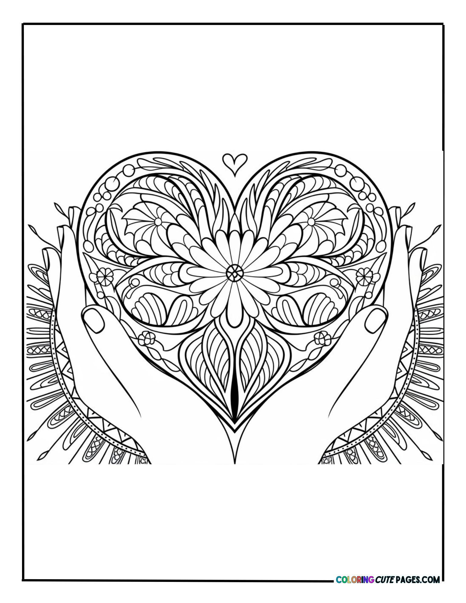 Adult heart Coloring Pages (Free PDF Printables)