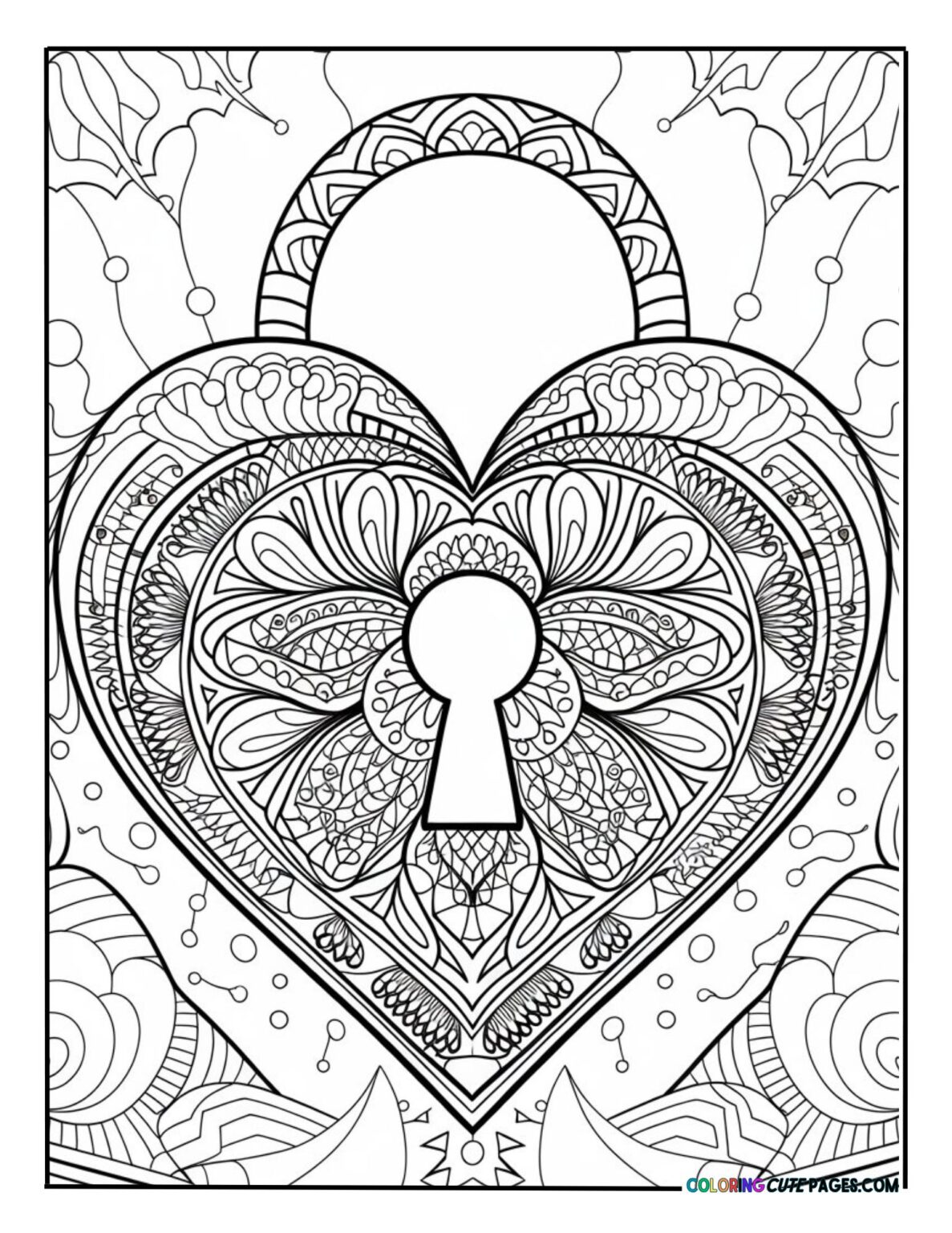 Adult heart Coloring Pages (Free PDF Printables)