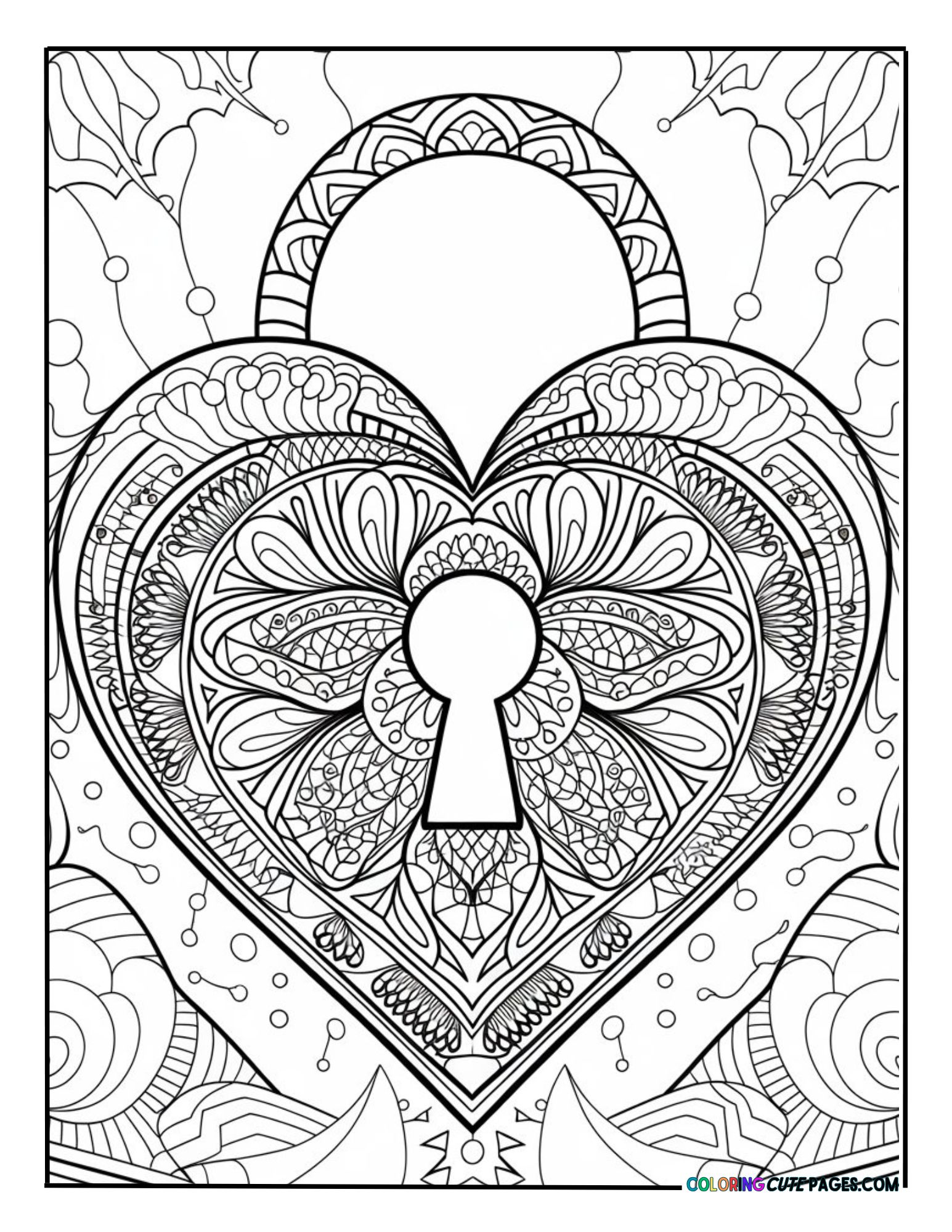 Adult heart Coloring Pages (Free PDF Printables)