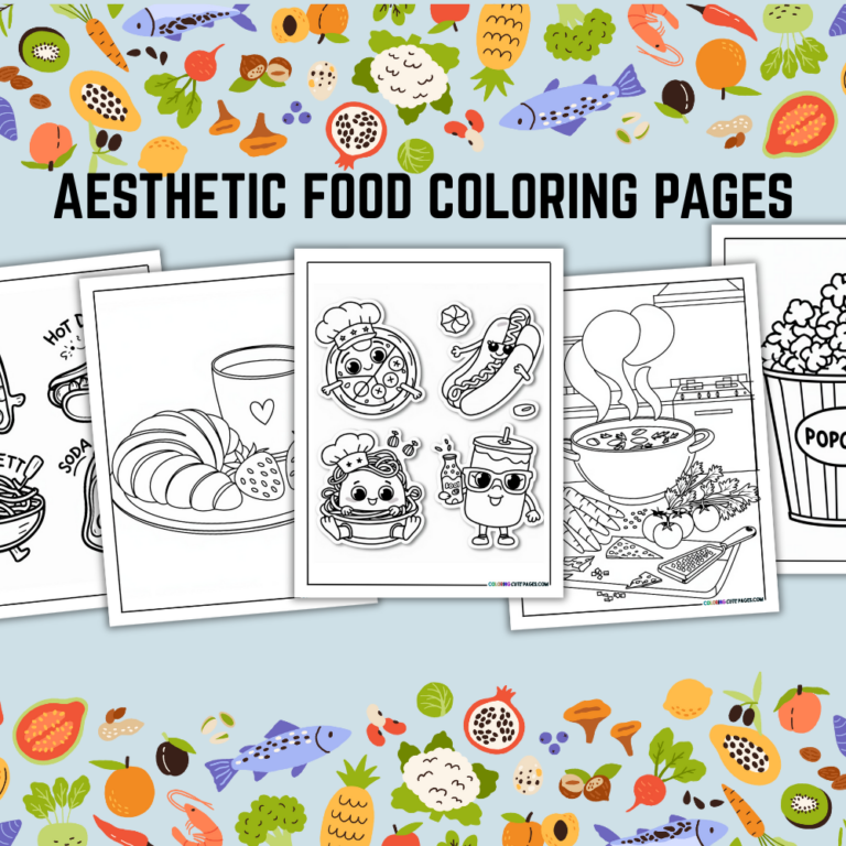 Aesthetic Food Coloring Pages