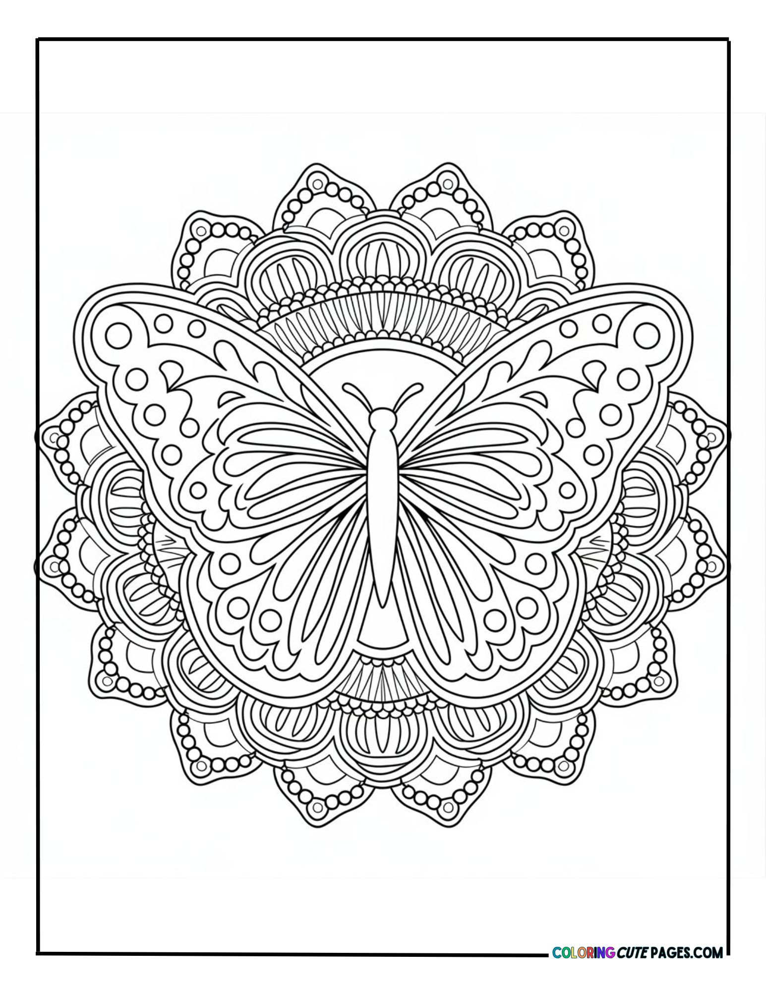 Adult Butterfly Coloring Pages