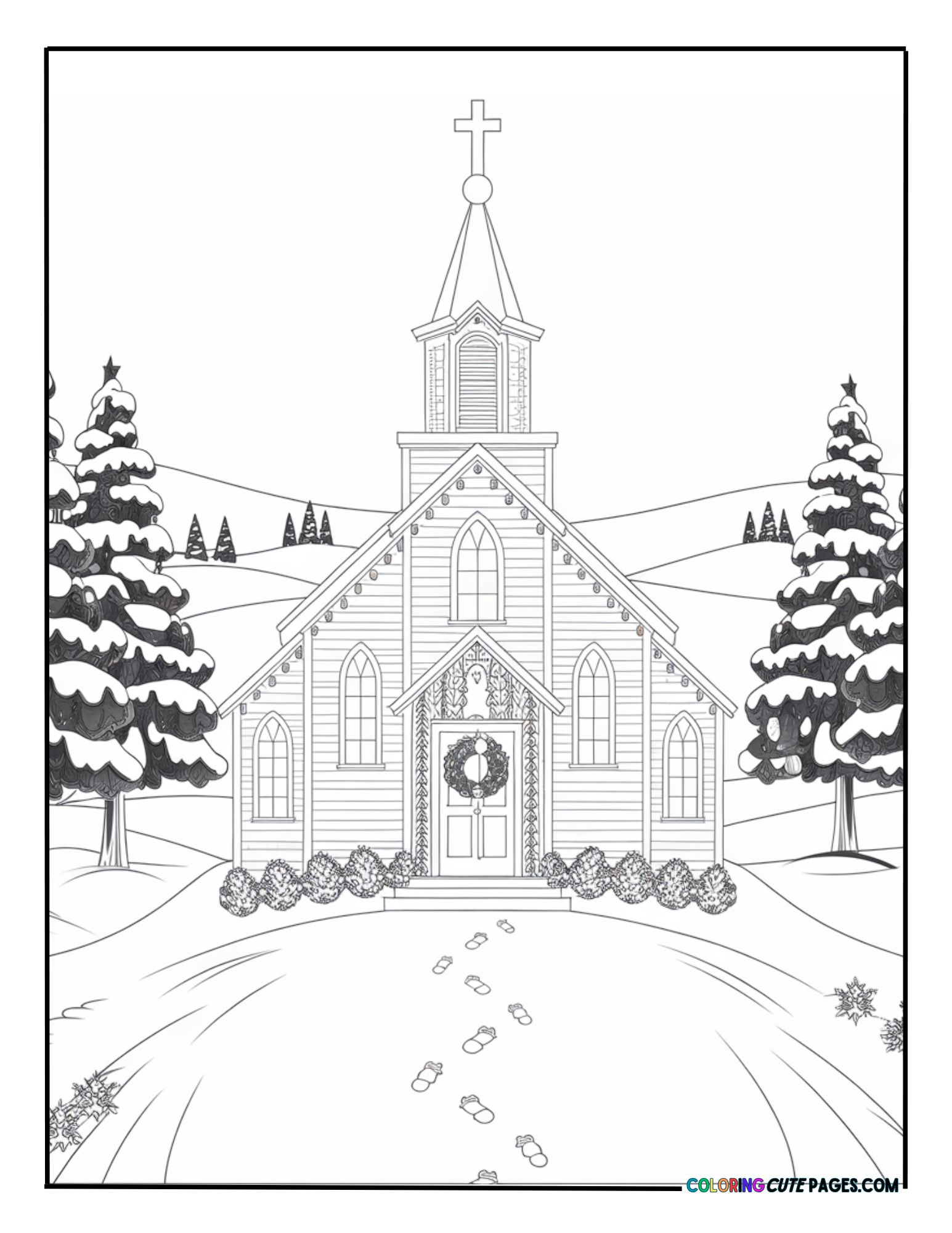 Joyful Nativity Religious Christmas Coloring Pages