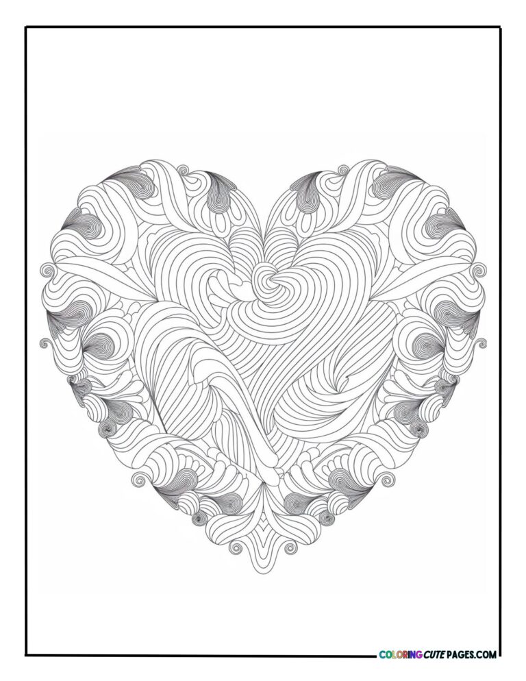 Adult heart Coloring Pages (Free PDF Printables)