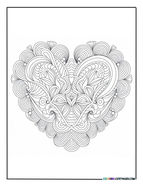 Adult heart Coloring Pages (Free PDF Printables)
