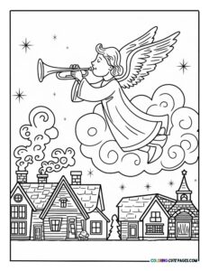 Joyful Nativity Religious Christmas Coloring Pages