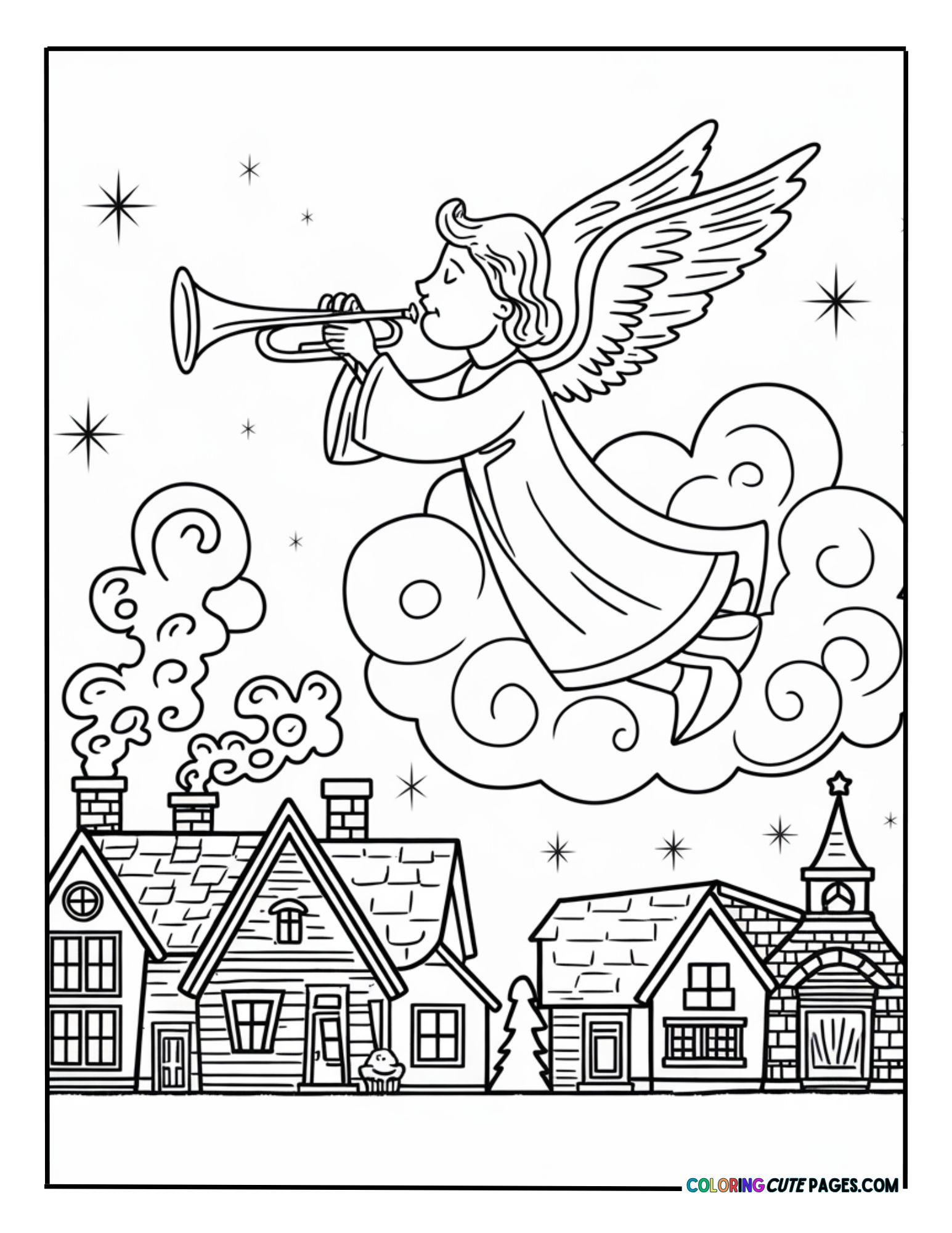 Joyful Nativity Religious Christmas Coloring Pages