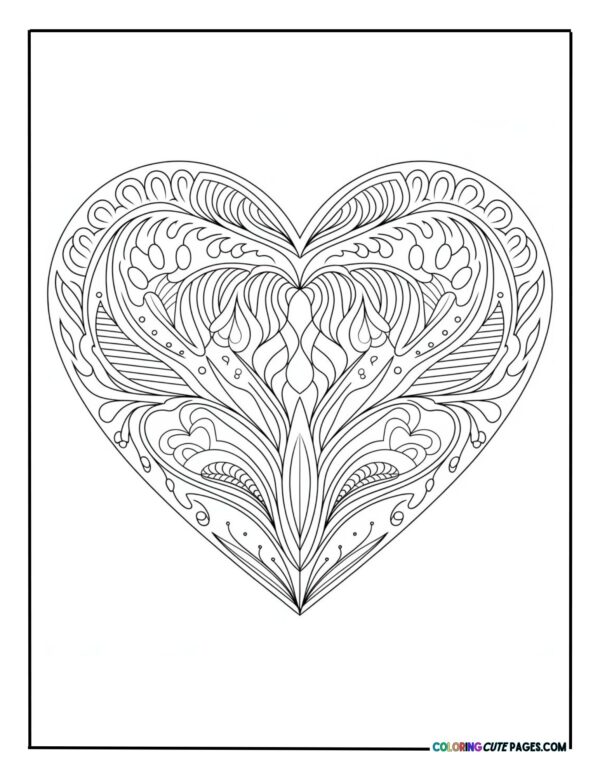 Adult heart Coloring Pages (Free PDF Printables)