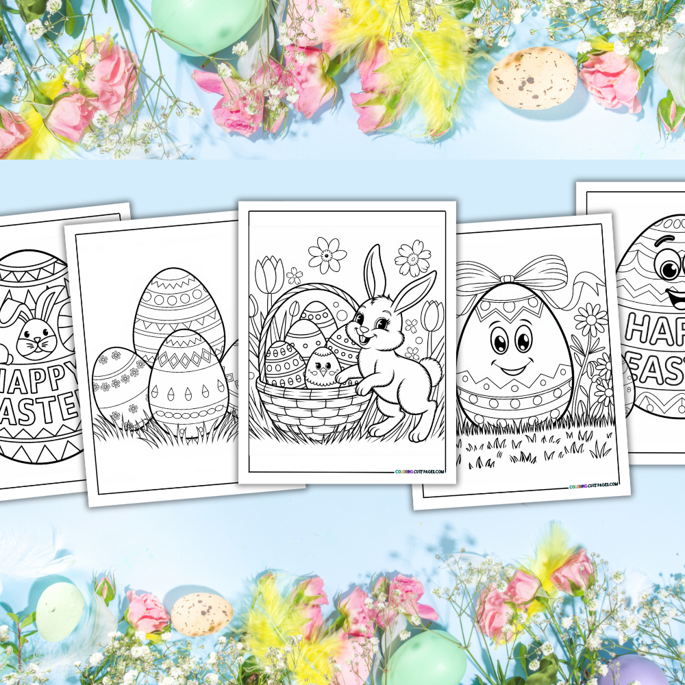 Easter Egg Coloring Pages (Free PDF Printables) - coloringcutepages.com