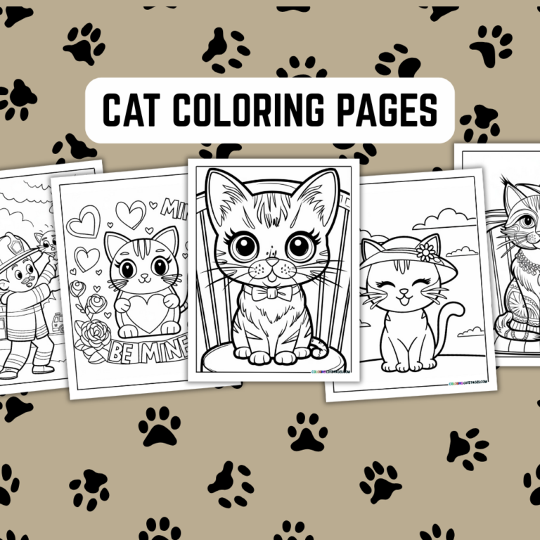 Cat Coloring Pages (Free PDF Printables)