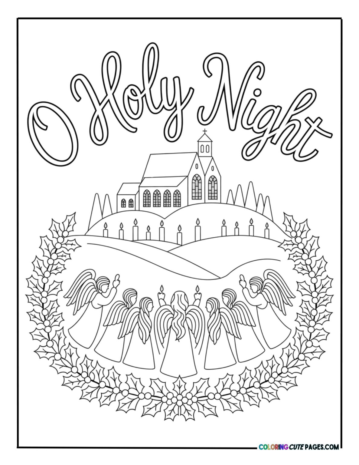 Joyful Nativity Religious Christmas Coloring Pages