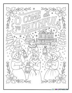 Joyful Nativity Religious Christmas Coloring Pages