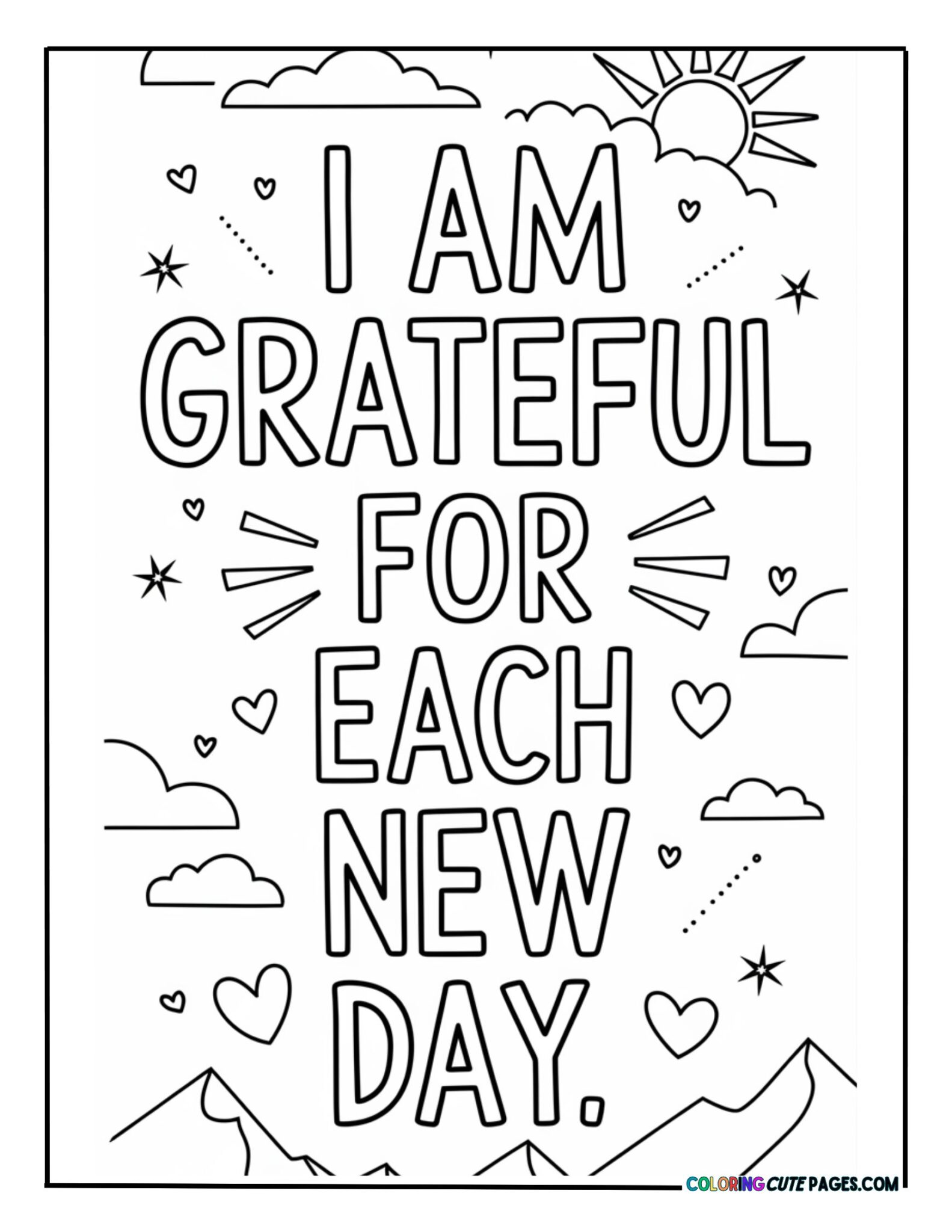 Grateful Coloring Pages