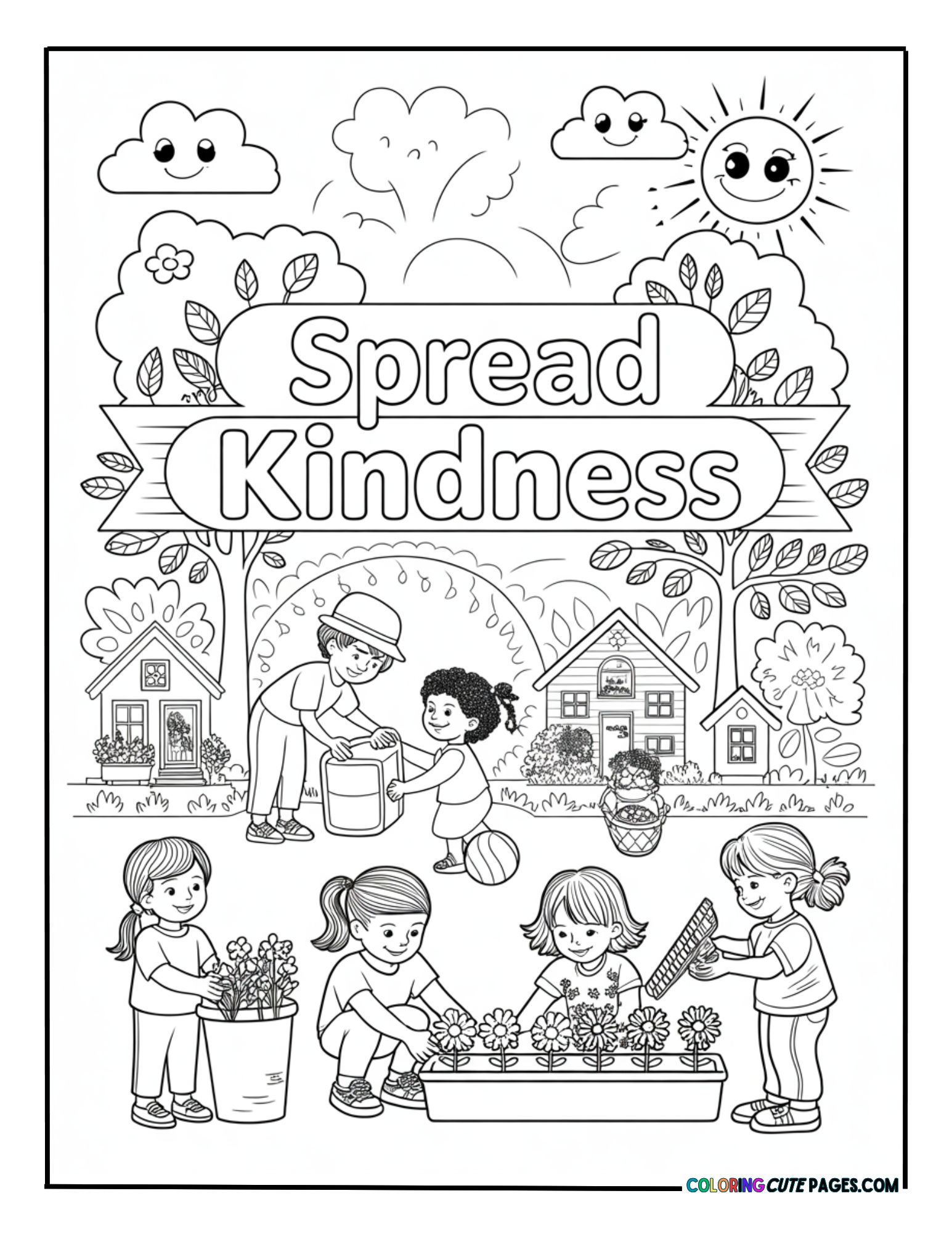 Kindness Coloring Pages