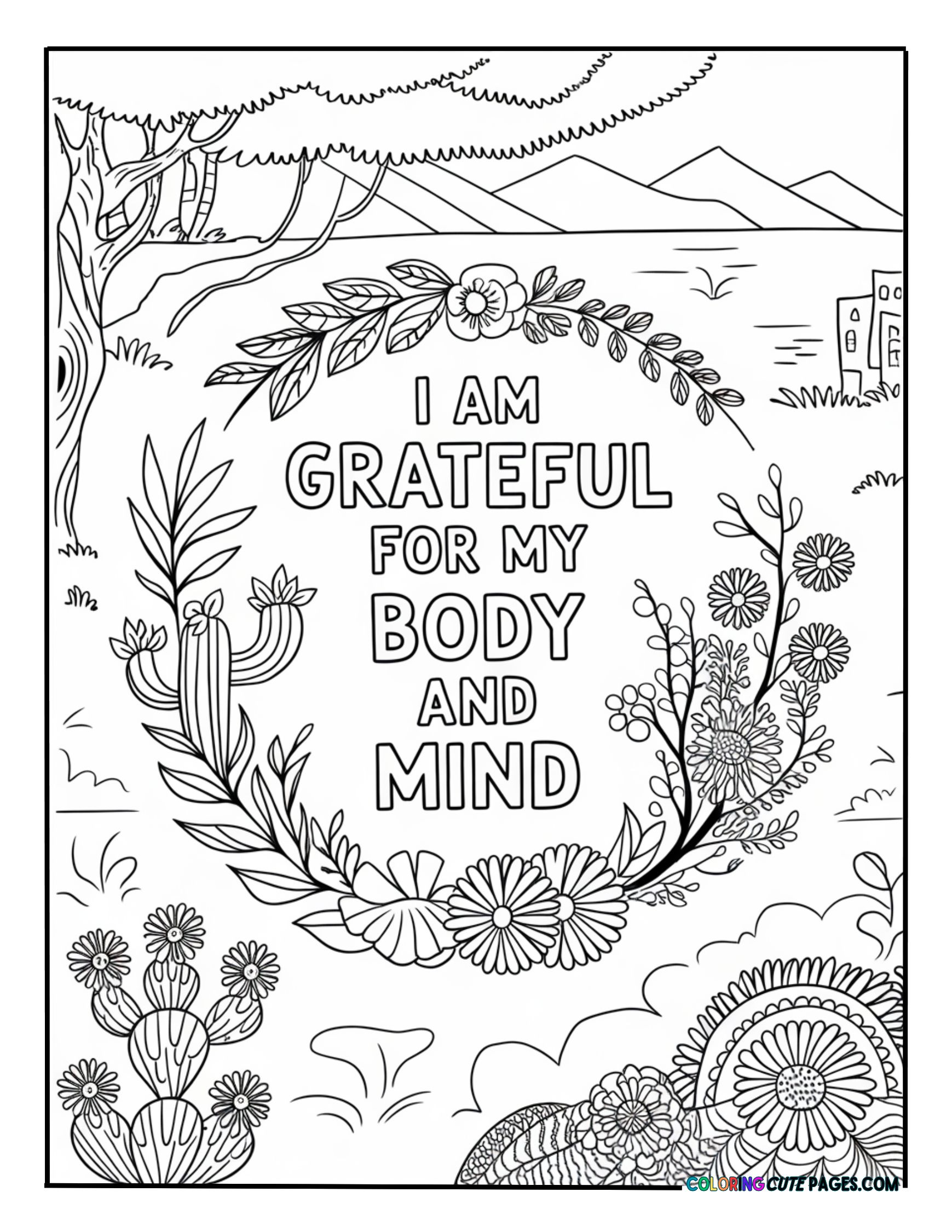 Grateful Coloring Pages