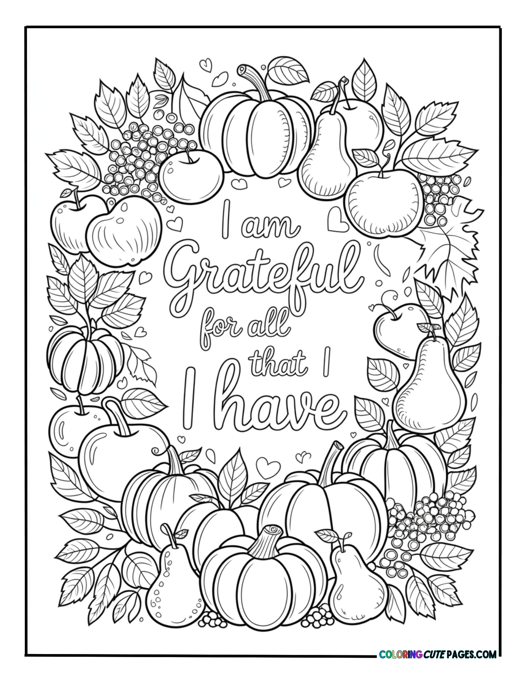 Grateful Coloring Pages