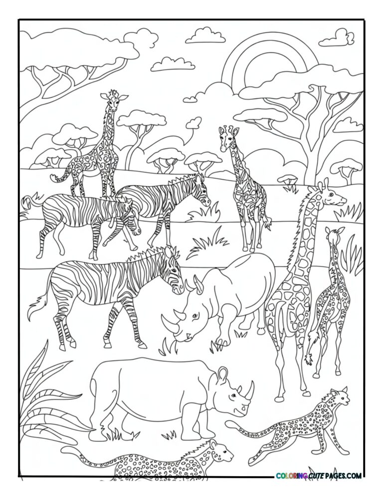 African Savanna Coloring Pages
