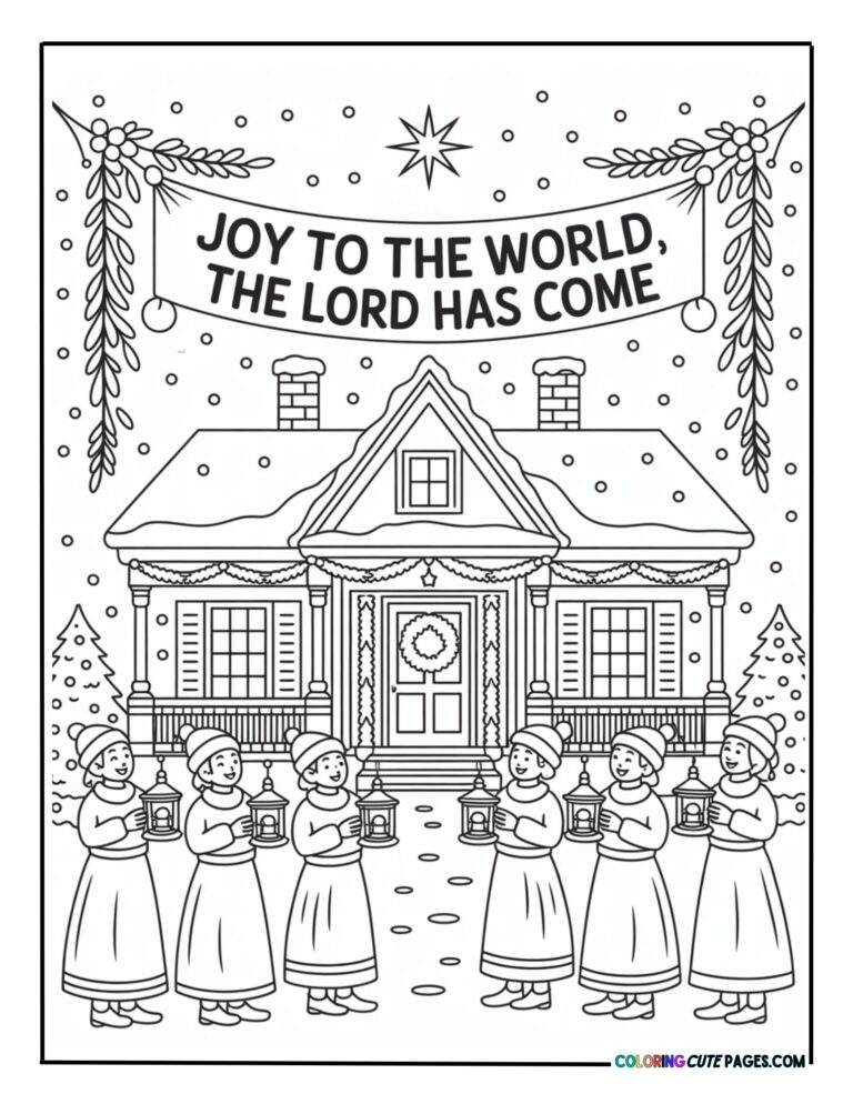 Joyful Nativity Religious Christmas Coloring Pages
