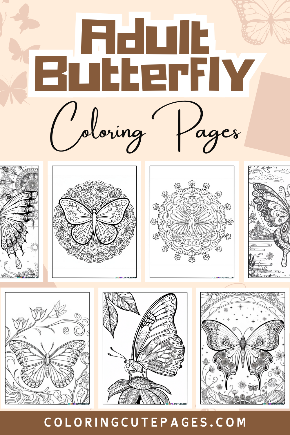 Adult Butterfly Coloring Pages
