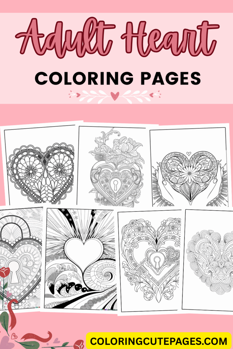 Adult heart Coloring Pages (Free PDF Printables)