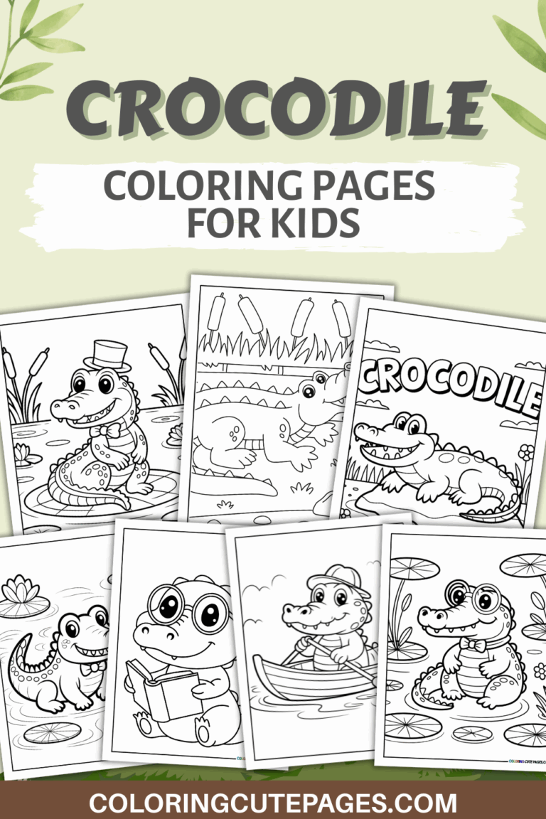 Crocodile Coloring Pages For Kids