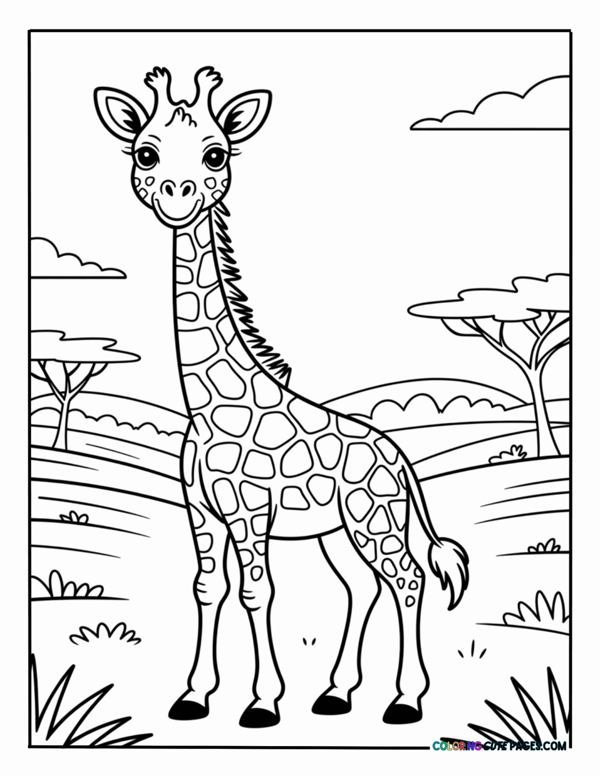 African Savanna Coloring Pages - coloringcutepages.com