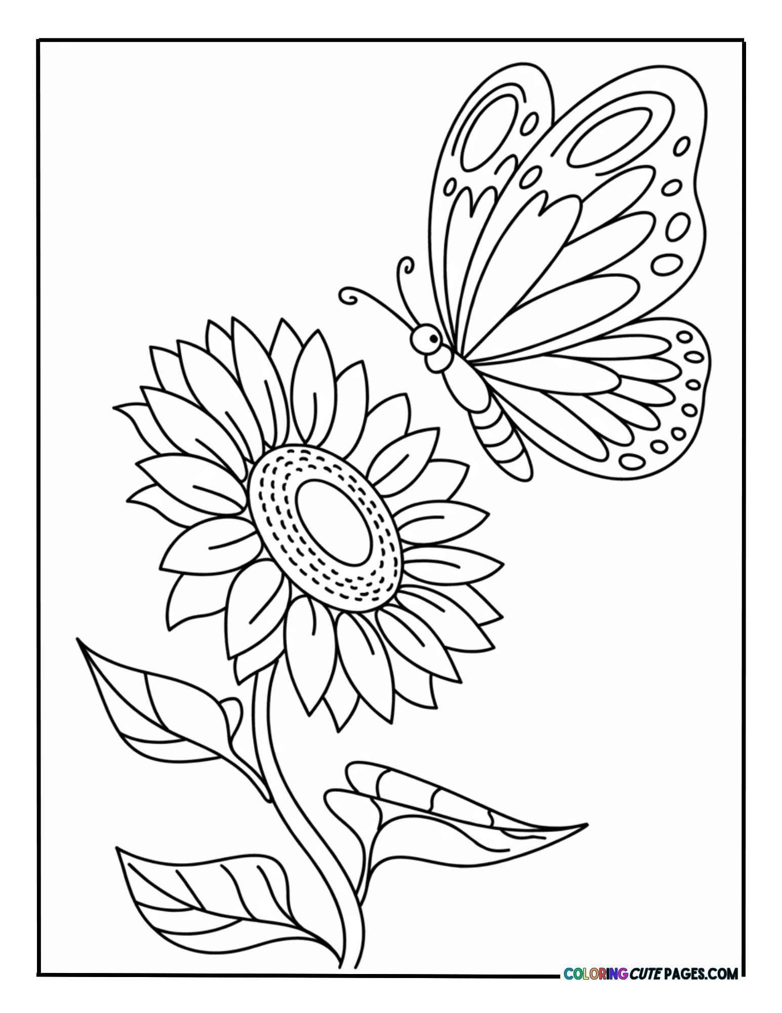 Sunflower Coloring Pages