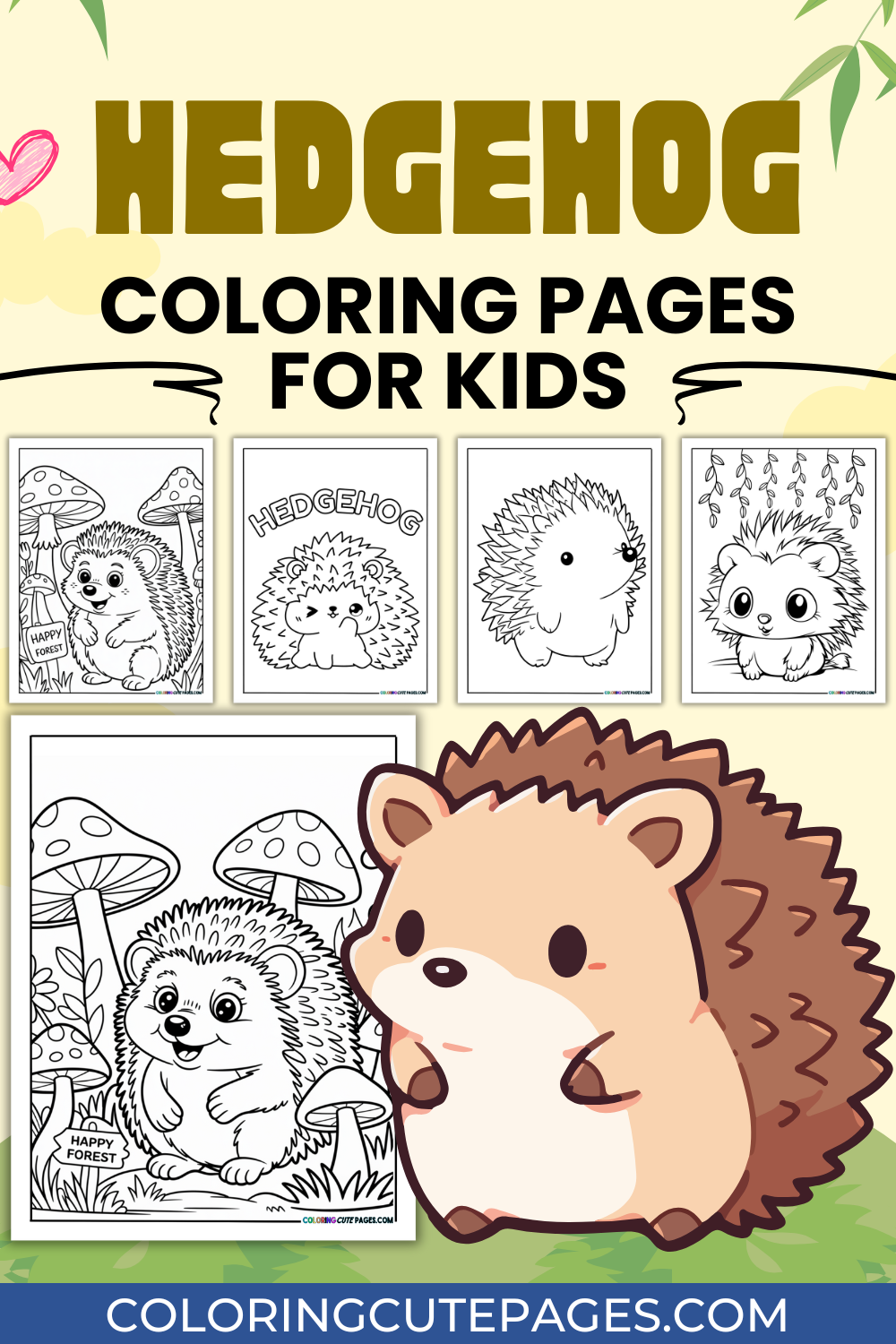 Hedgehog Coloring Pages For Kids