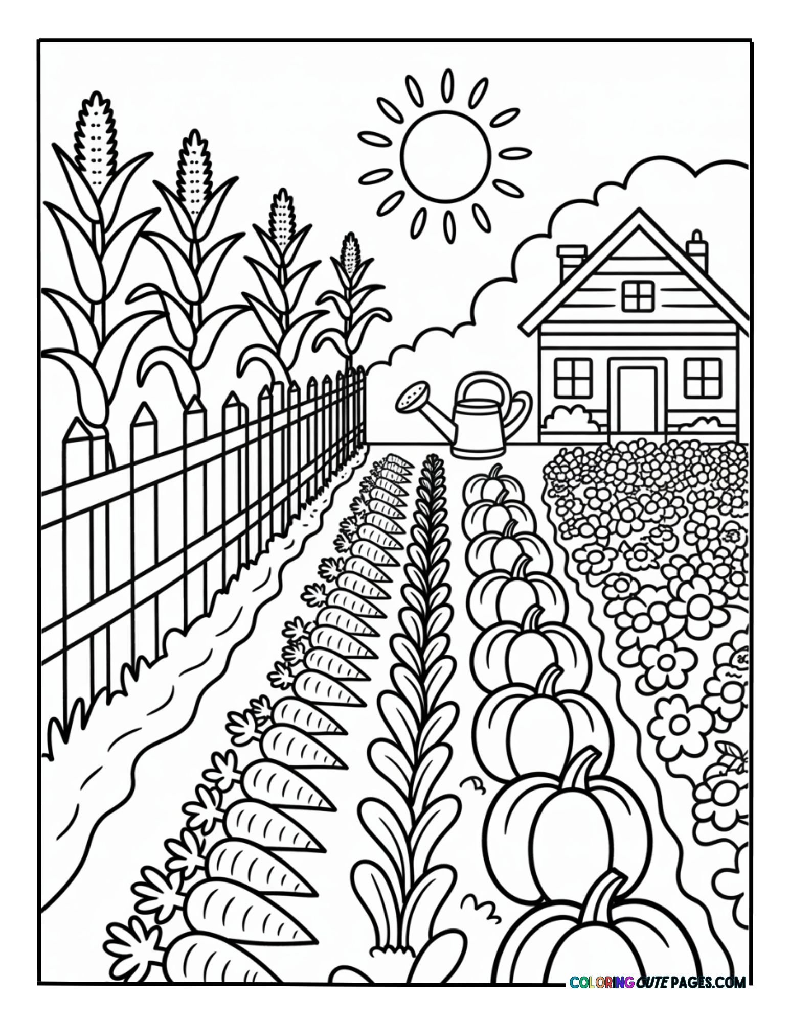 Garden Coloring Pages for Kids