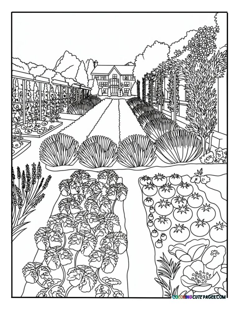 Garden Coloring Pages for Kids
