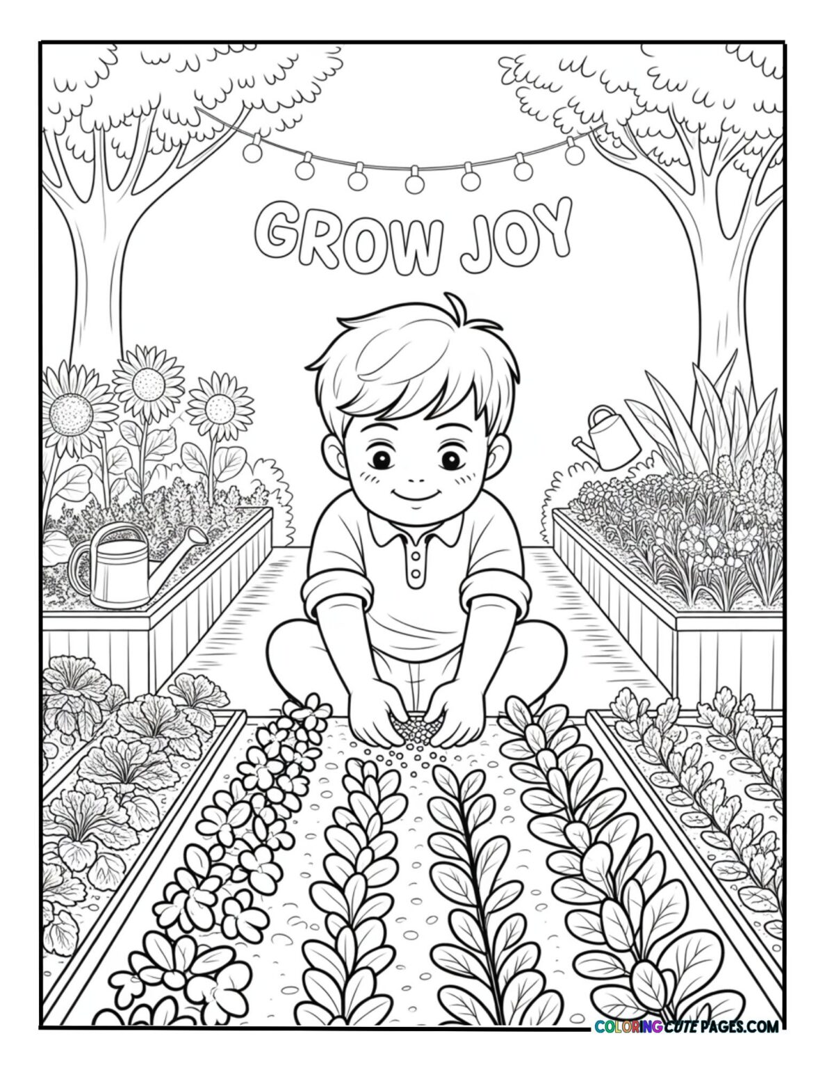 Garden Coloring Pages for Kids