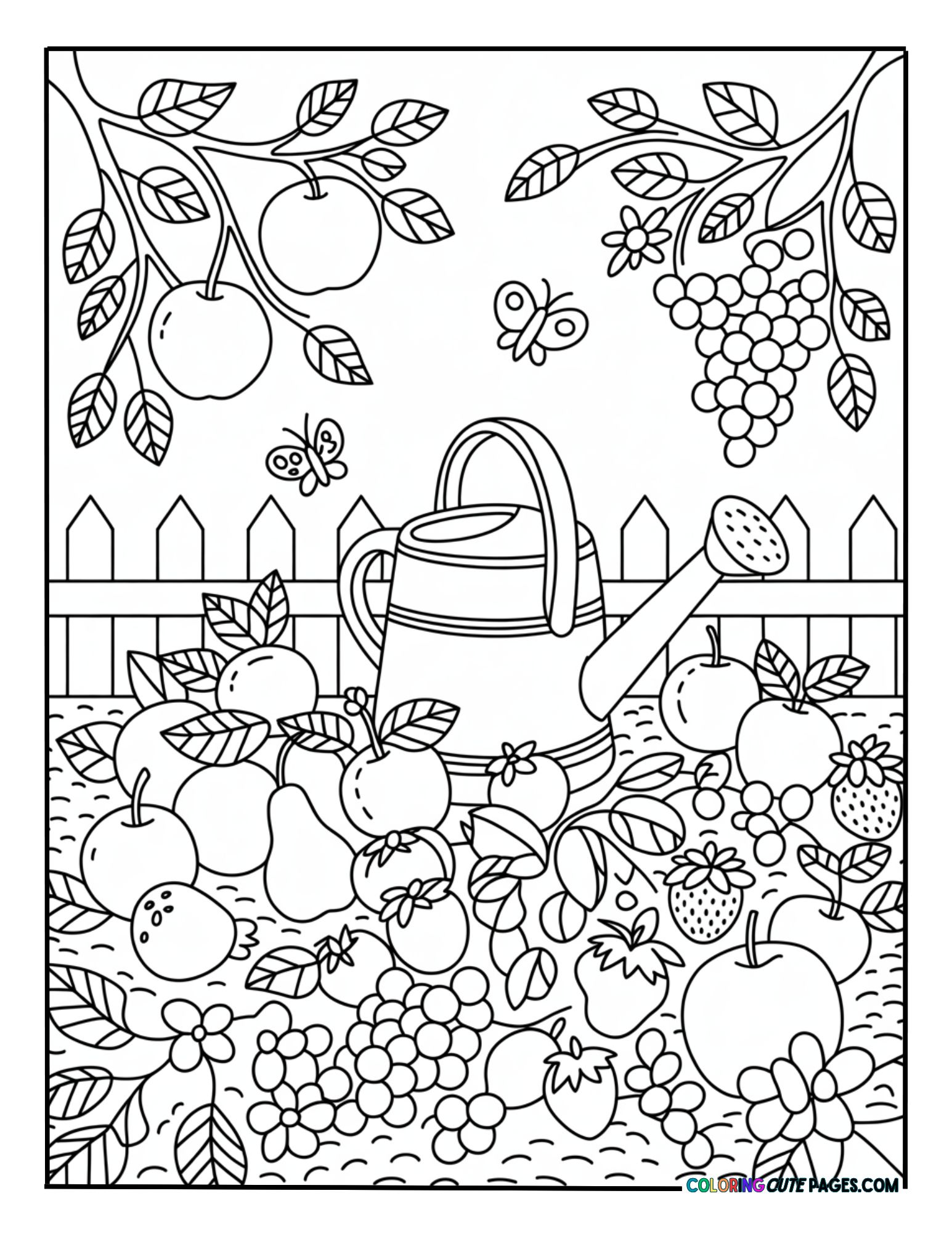 Garden Coloring Pages for Kids