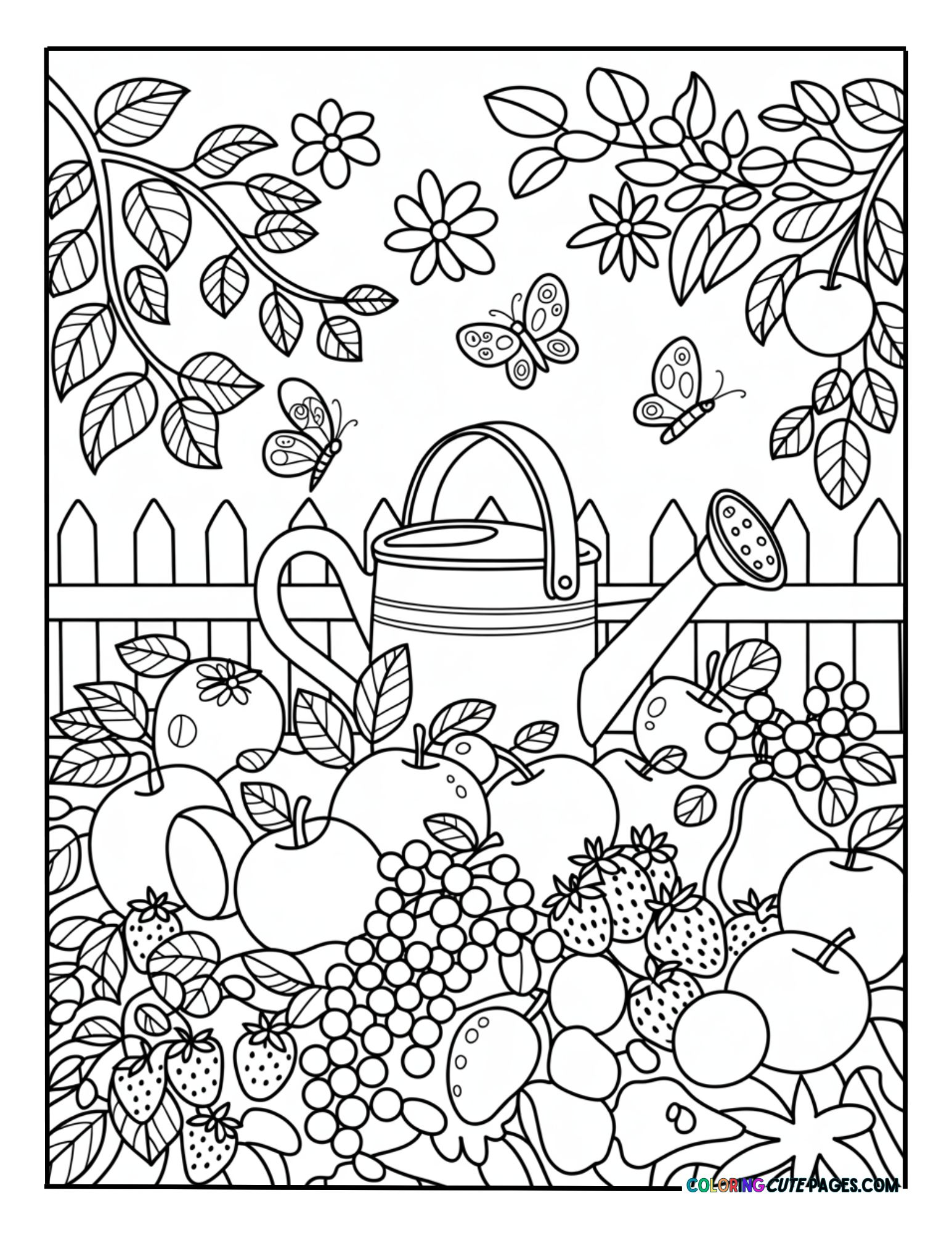 Garden Coloring Pages for Kids