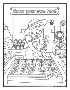 Garden Coloring Pages for Kids