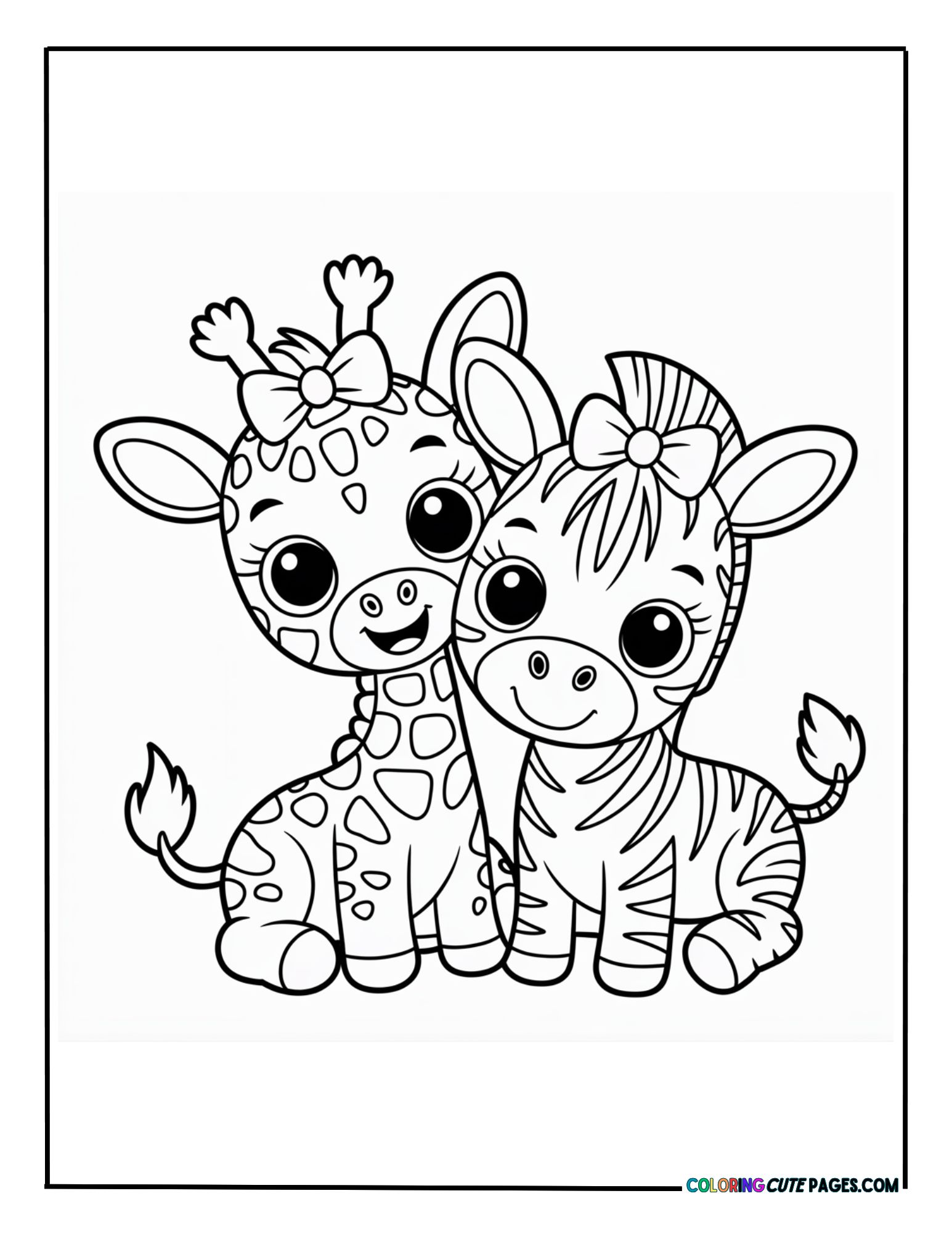 Zebra Coloring Pages For Kids - coloringcutepages.com