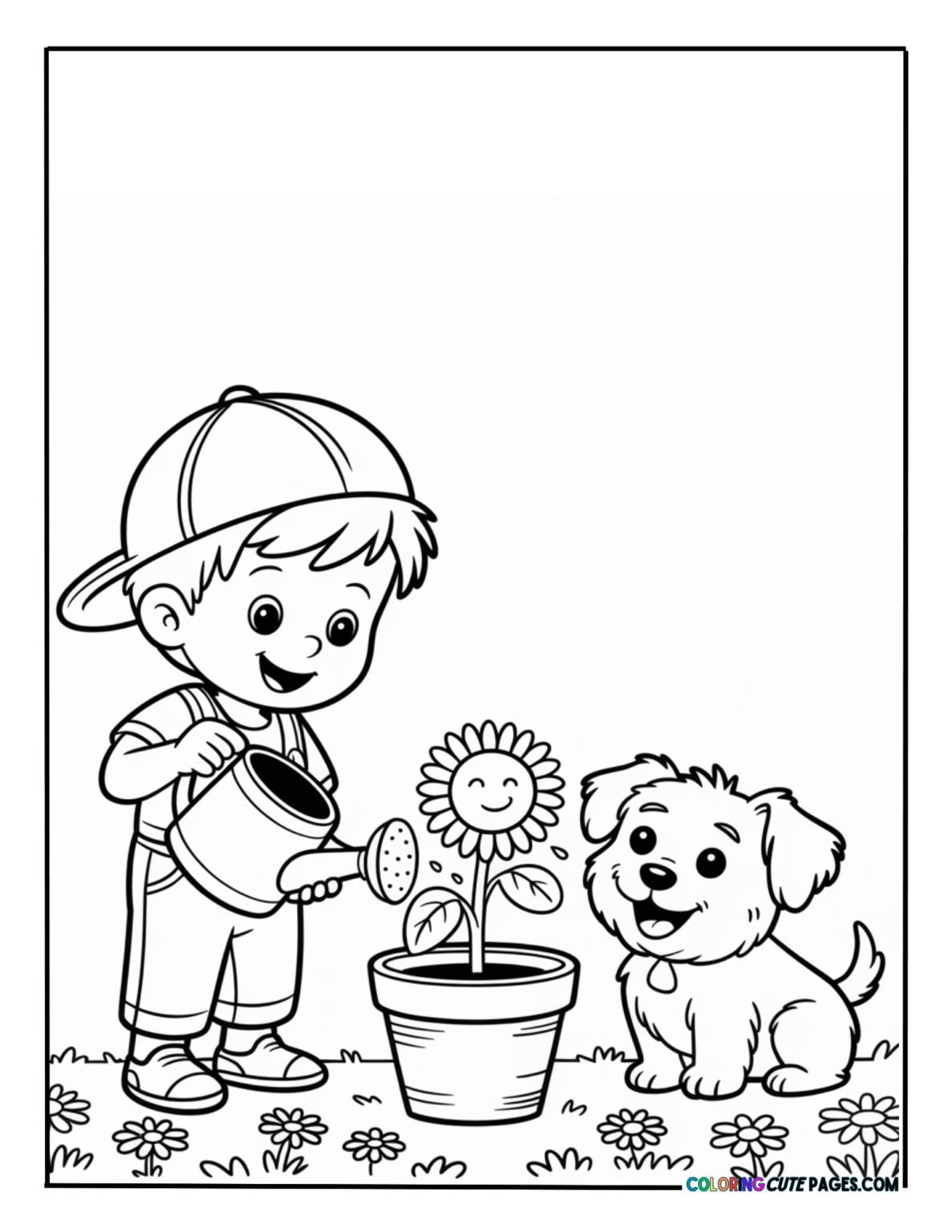 Garden Coloring Pages for Kids