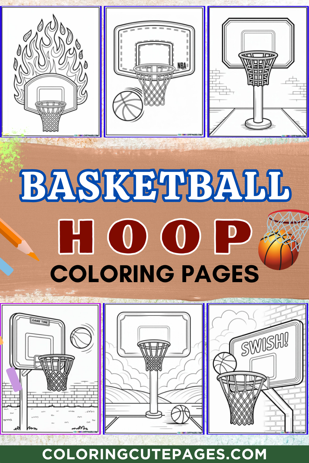 Basketball Hoop Coloring Pages